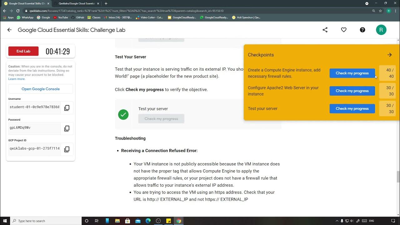 Google Cloud Essential Skills Challenge Lab | Qwiklabs [GSP101] - YouTube