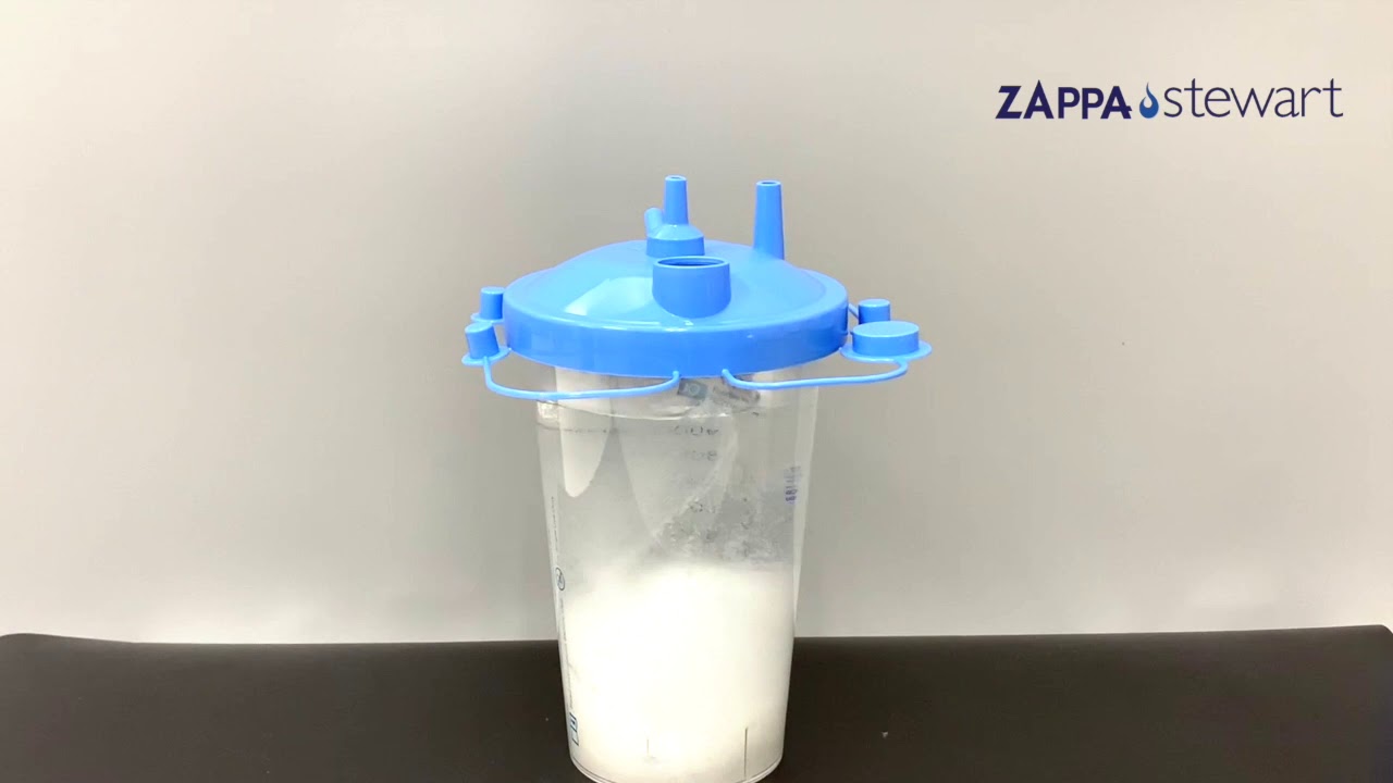 Superabsorbent Polymers solidification demonstration - YouTube