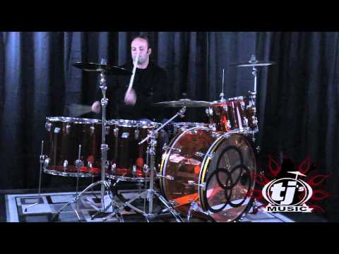 John Bonham Replica Drum Kit - Ludwig Vistalite - TJ's Music - YouTube