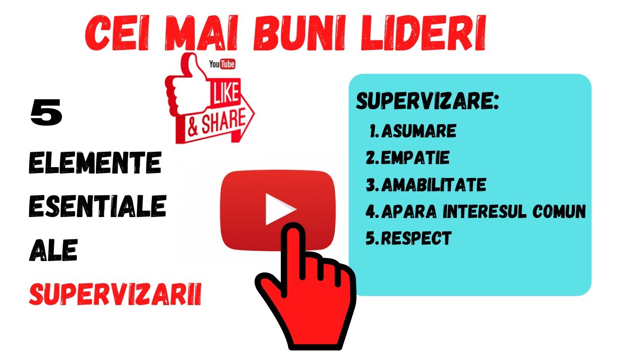 CELE 5 ELEMENTE ESENTIALE ALE SUPERVIZARII, APLICATE DE CEI MAI BUNI ...