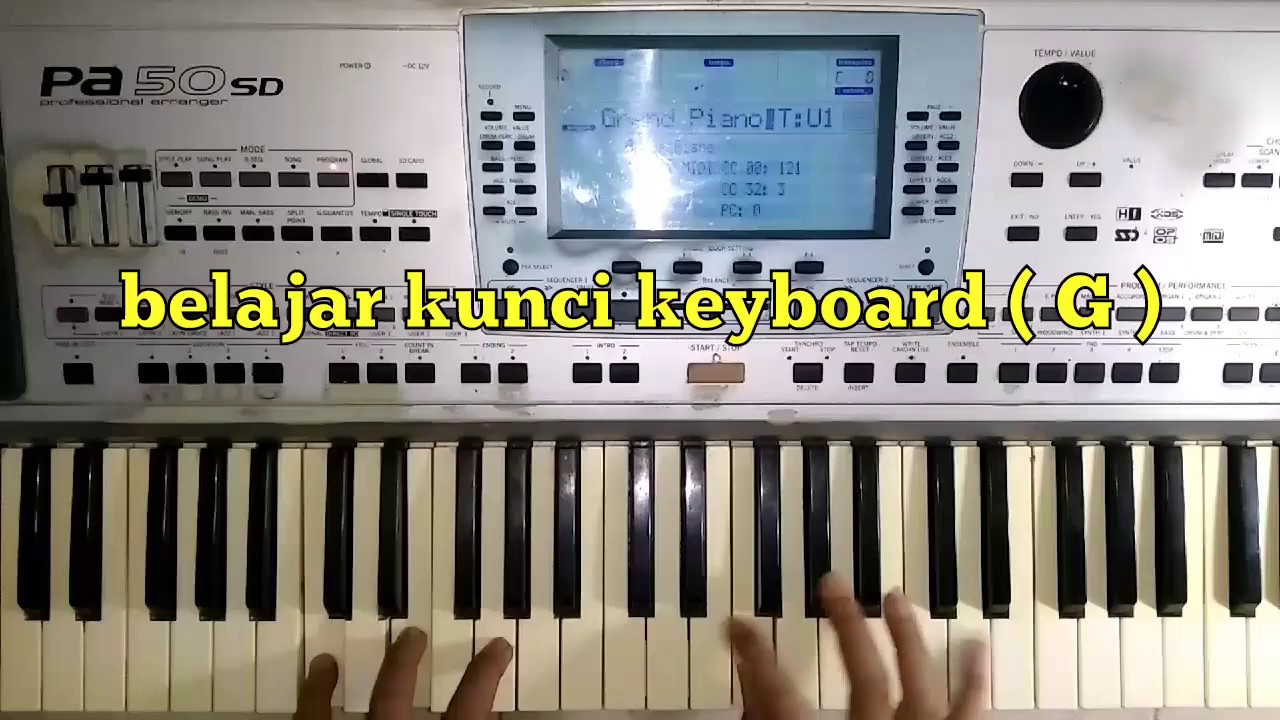 BELAJAR KEYBOARD chord G - tutorial KEYBOARD chord basic - YouTube