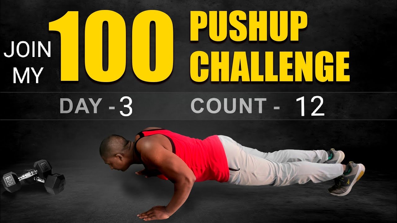 100 PUSH UPS CHALLENGE DAY -3 COUNT - 12 for beginners ...