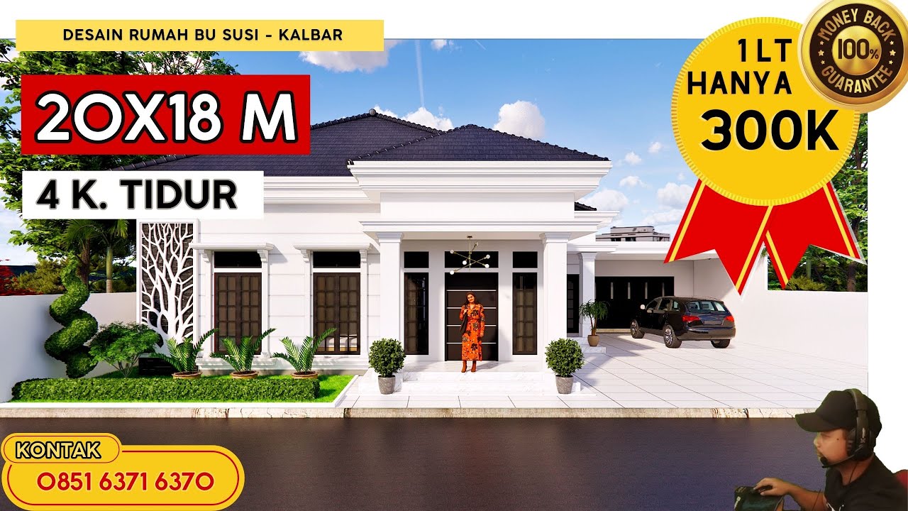 Desain Rumah Klasik 20x18 M (1 lantai ) Ibu Susi - Jasa Desain Rumah ...
