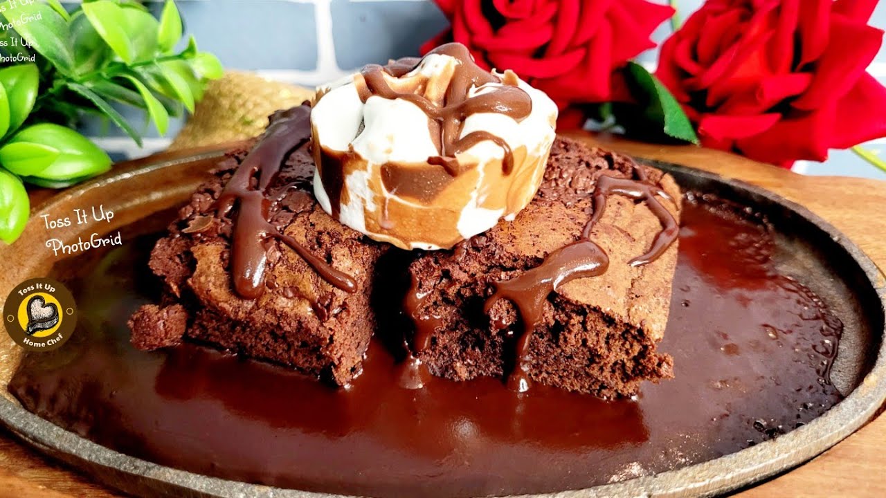 Sizzler Fudge Brownie With Homemade Chocolate Sauce#brownie# ...