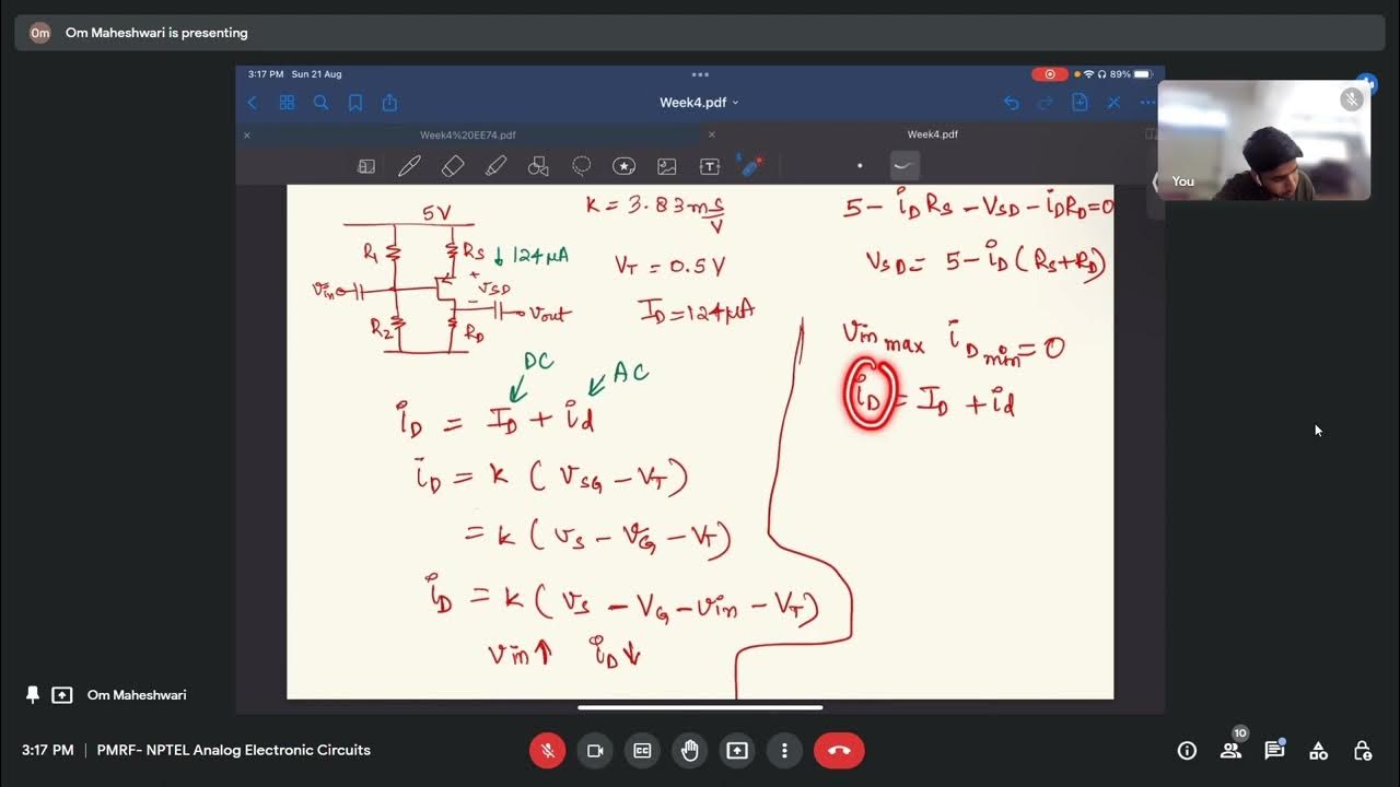 Analog Electronic Circuits EE74 - Week 4 Live Session - YouTube