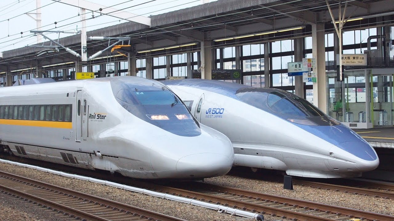 Japanese bullet train - SHINKANSEN Rail Star - YouTube