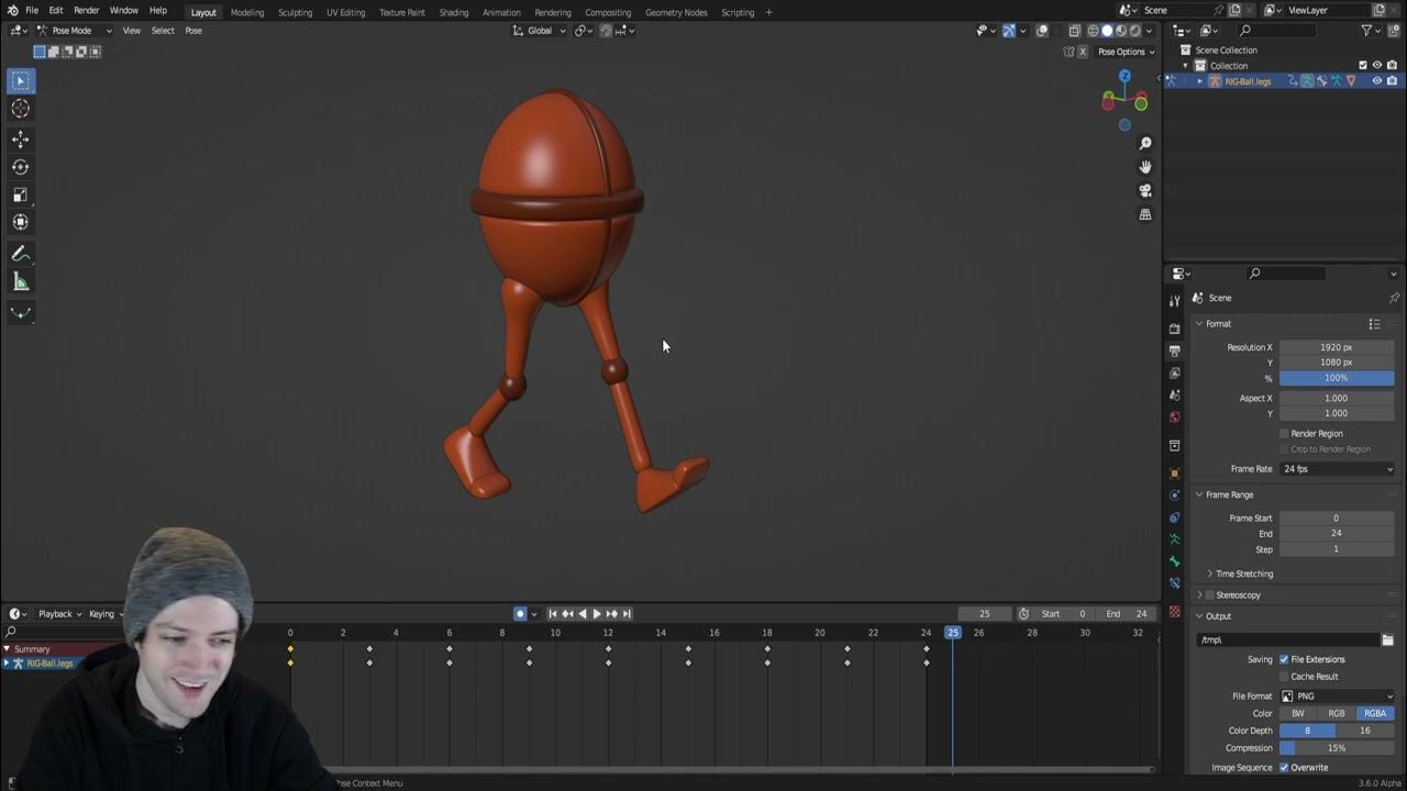 I learnt A Basic Walk Cycle in Blender | Daily CGI | Day 52 - YouTube