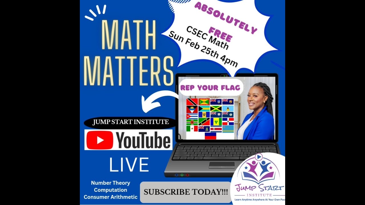Math Matters (Rep Your Flag) CSEC Math paper 1 for 2024 - YouTube
