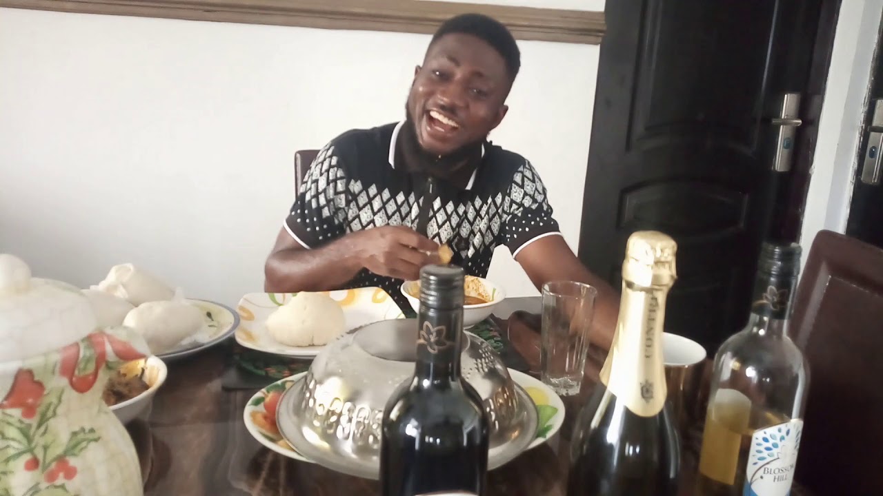 Nigerian youtuber| EATING NIGERIAN EGUSI SOUP AND SEMOVITA| NIGERIAN ...