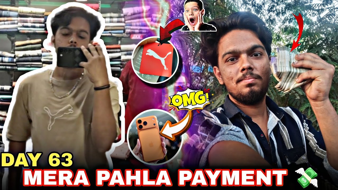 Day 63 | Mera Pahla Payment 💸 | iPhone & PUMA Shopping 😍🔥 - YouTube