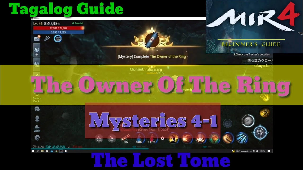 Mir4 The Owner Of The Ring Mysteries 4 1The Lost Tome Tagalog Guide mir4-the-owner-of-the-ring-mysteries-4-1the-lost-tome-tagalog-guide