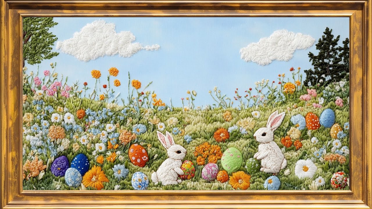 Easter TV Art | Gold Frame | Easter TV Screensaver - YouTube