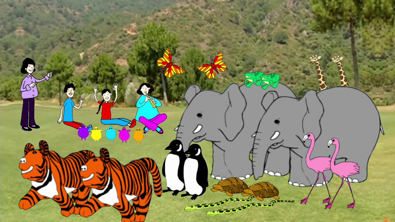 Boohbahs and some story people watching the animal parade - YouTube