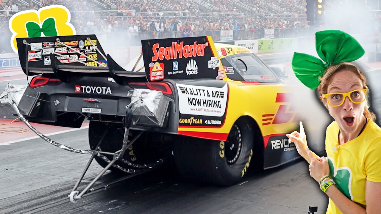 Drag Racing For Kids | NHRA Fast Race Cars With Brecky Breck - YouTube