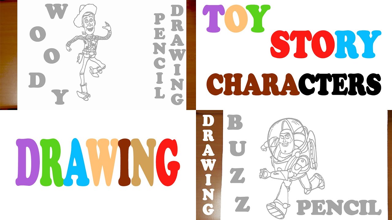 How to Draw Toy Story Characters: WOODY and BUZZ | Step by Step Easy ...
