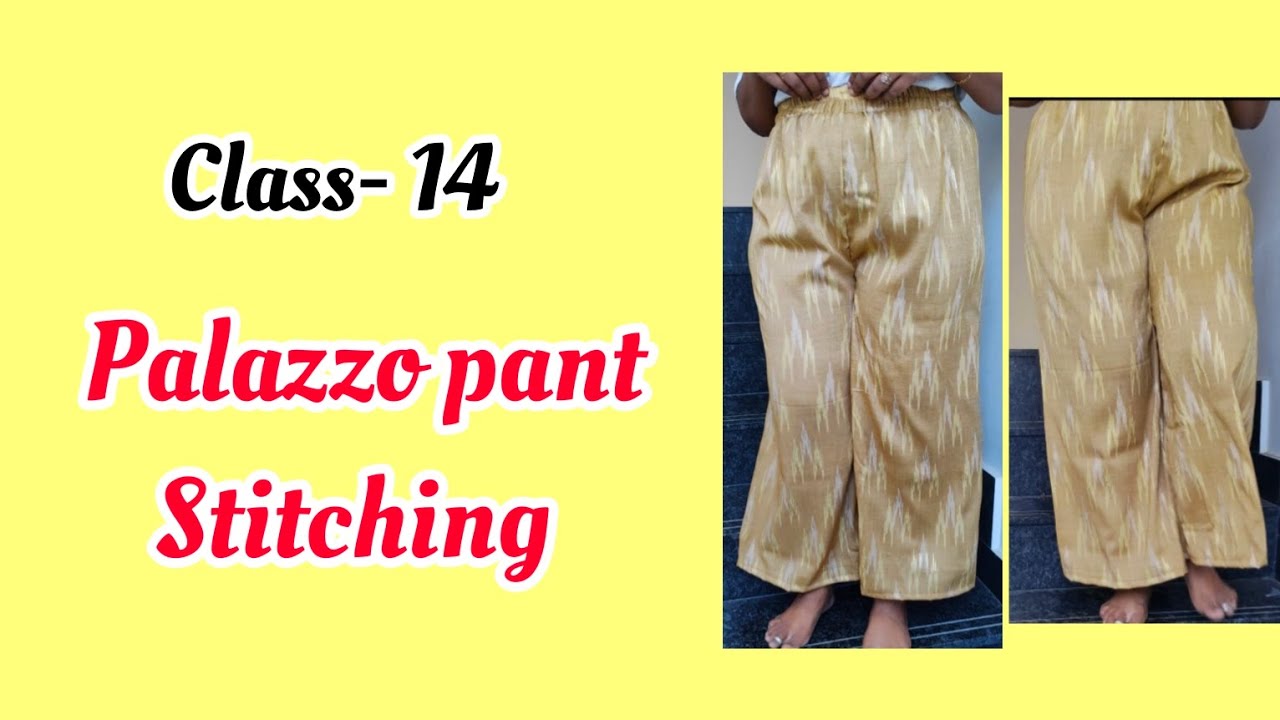 palazzo pant stitching - YouTube