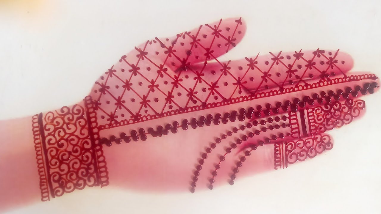very simple 3D bridal henna mehndi designs |Easy step by step full hand ...