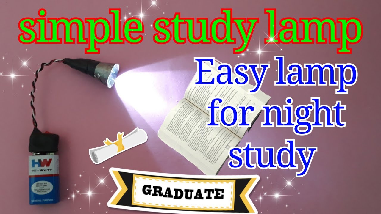Study lamp/ how to make simple study lamp. - YouTube
