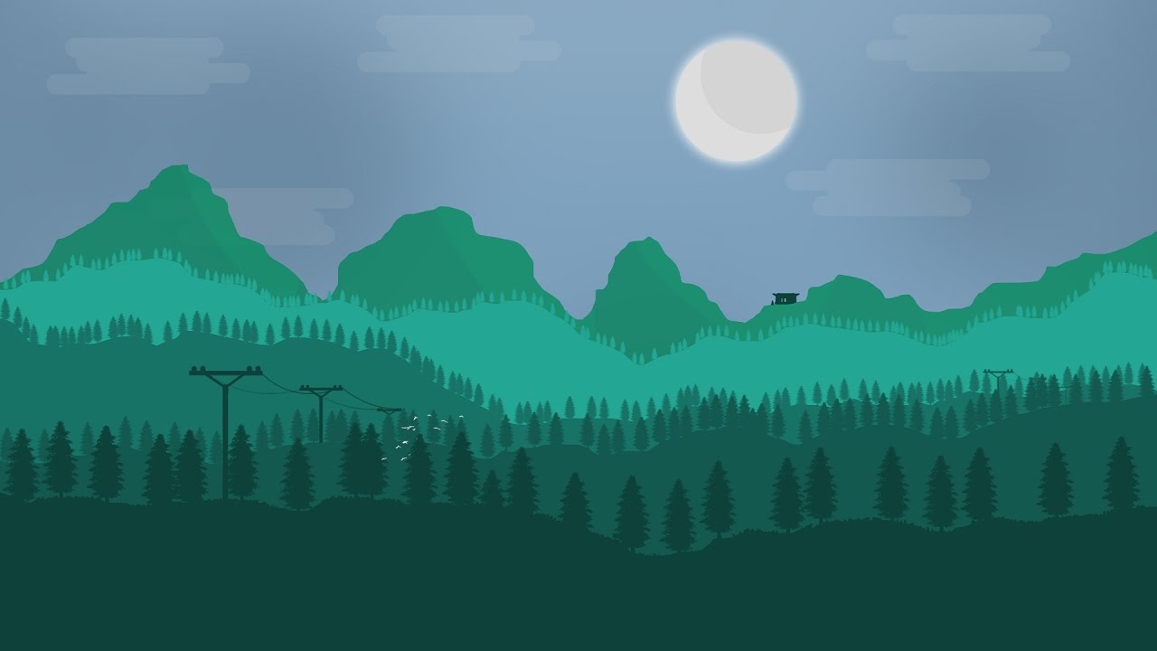 Firewatch Inspired 2D Landscape Speedart - YouTube