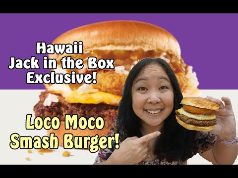 Loco Moco Burger!! Hawaii Jack In The Box Exclusive! - YouTube