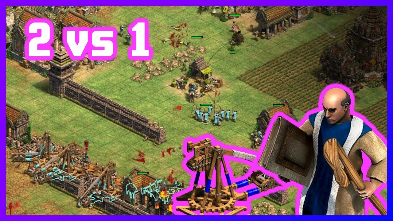 AoE2 Arena Gameplay: Saracen Monk Treb VS 2 Players - YouTube