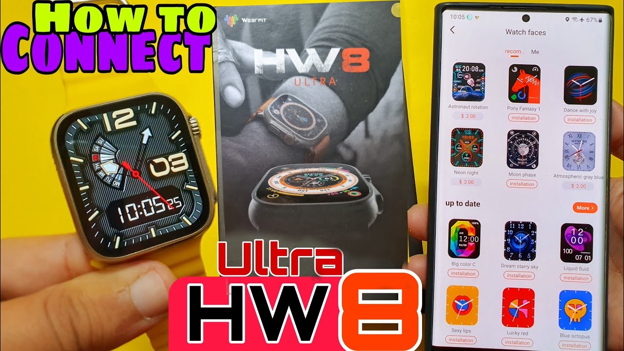 Connect With HW8 Ultra Smartwatch With Phone | Hw 8 Ultra Connect With ...