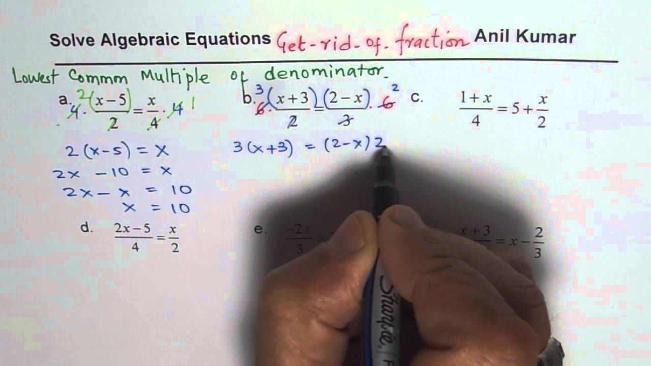 How To Solve Algebraic Equation With Fraction And Lowest Common how-to-solve-algebraic-equation-with-fraction-and-lowest-common
