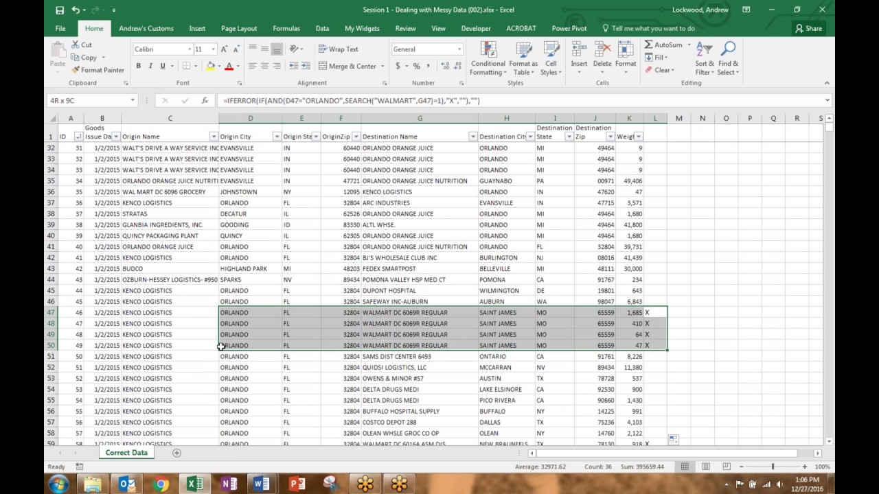 Helpful Formulas in Excel Spreadsheet - YouTube