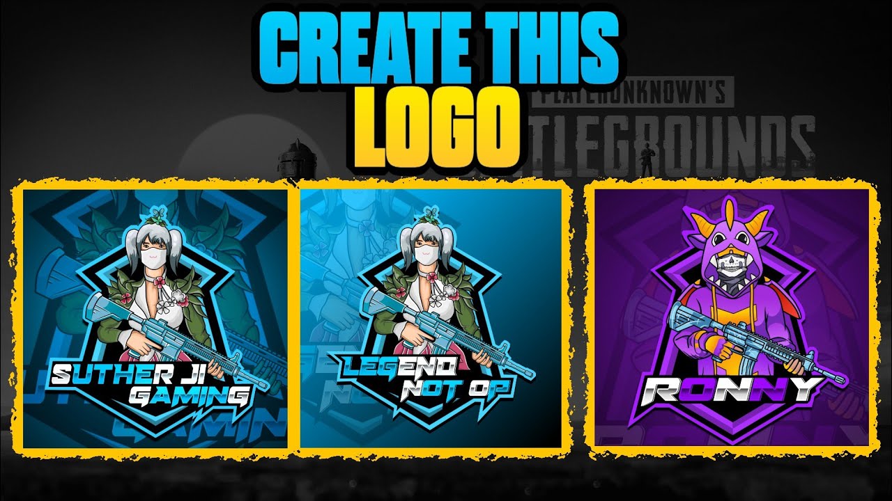 MAKE THIS AMAZING BGMI MASCOT LOGO ON ANDROID | CREATE GAMING LOGO ...