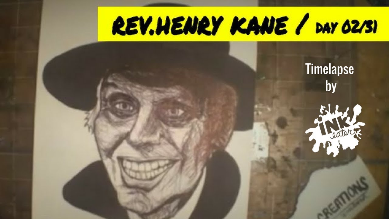 Day 02 of 31 Horroresque Drawings Rev Henry Kane by Inkeater - YouTube