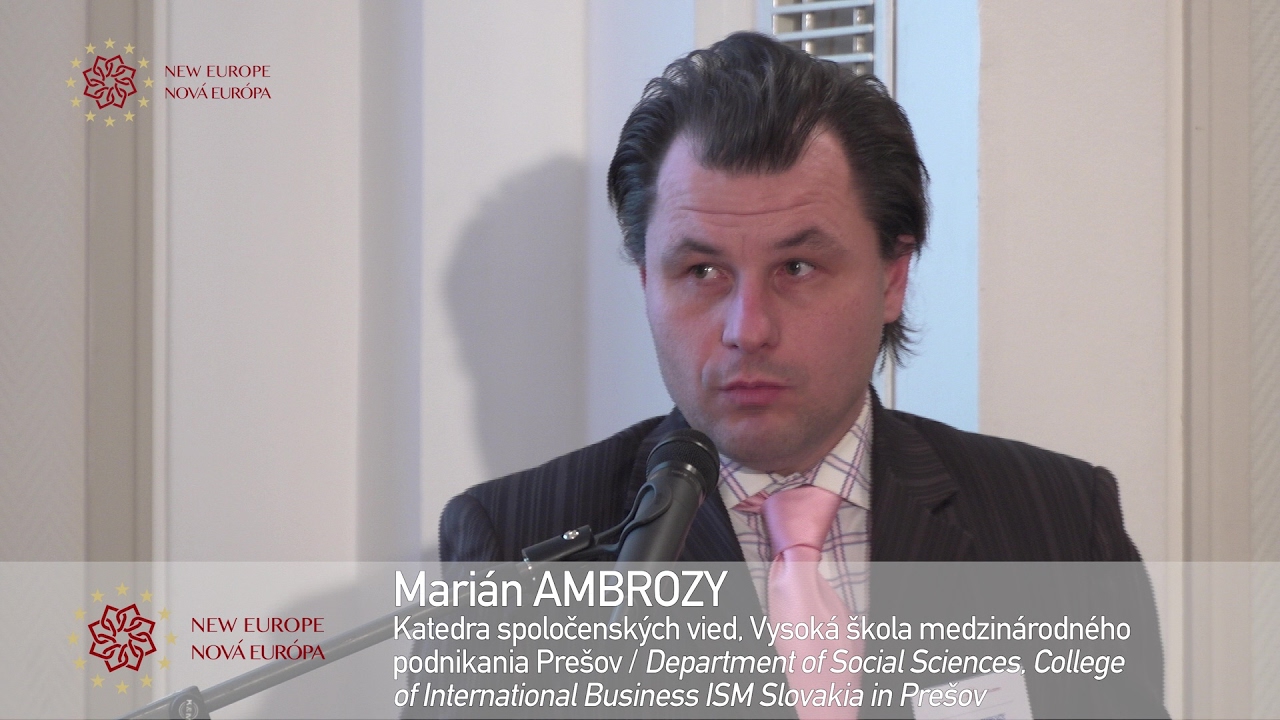Nová Európa - New Europe: Marián Ambrozy ENG - YouTube