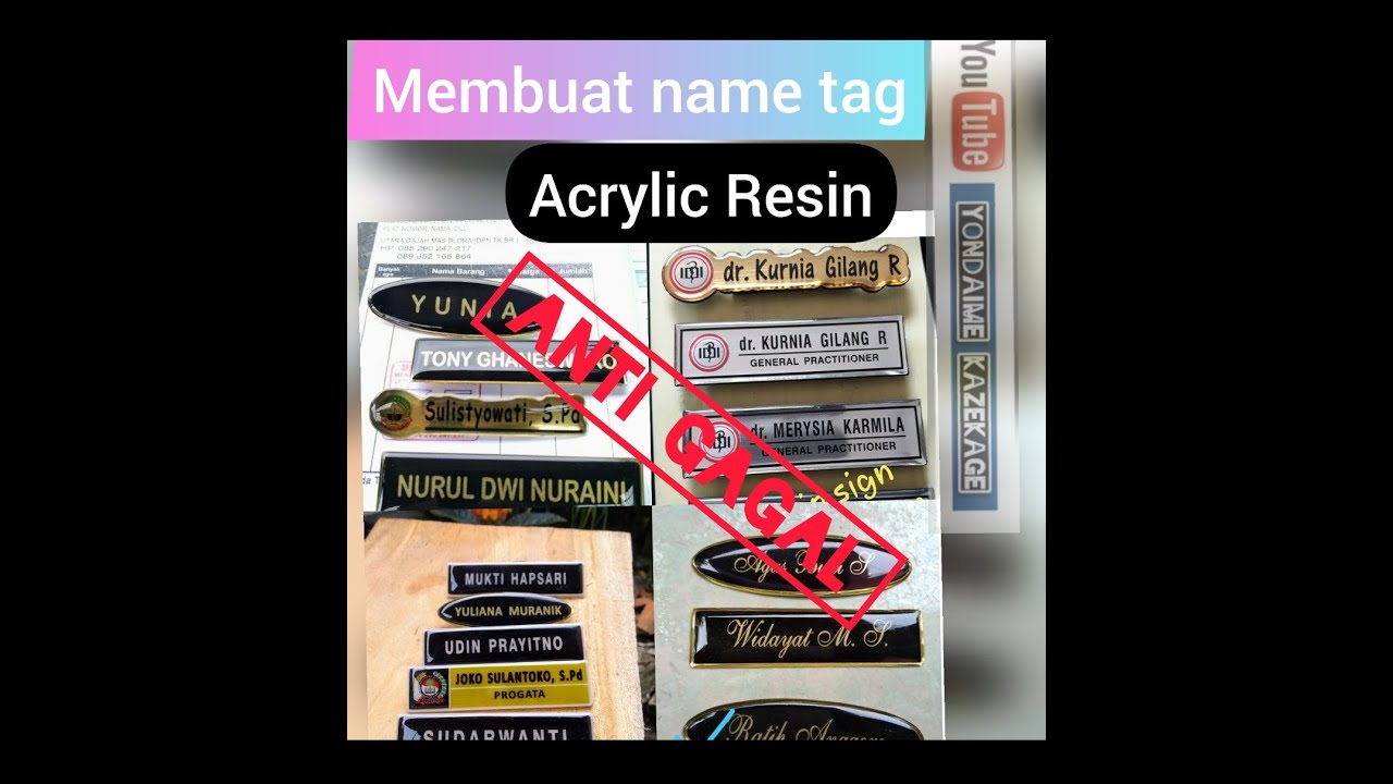 membuat name tag sendiri - YouTube
