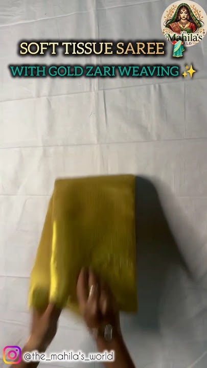 Soft tissue saree with Gold zari weaving🥻💯 #music #song #bollywood #arijitsingh #shorts - YouTube