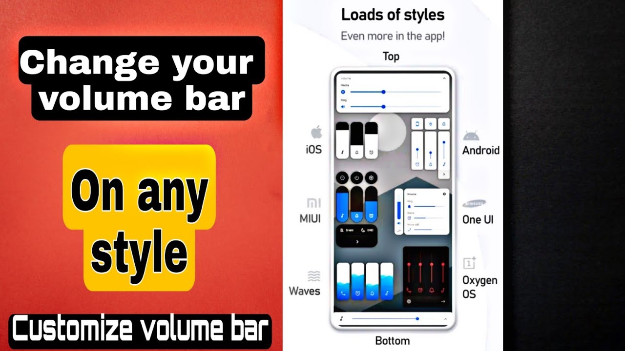 Change your volume bar on any style || customize your volume bar || get ...