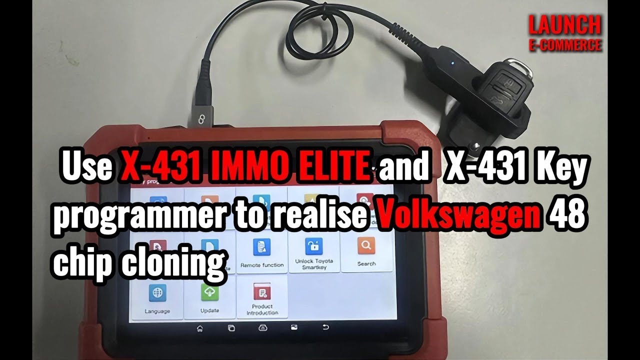 LAUNCH X431 IMMO ELITE and LAUNCH X431 Key programmer | To realise Volkswagen POLO 48 chip ...