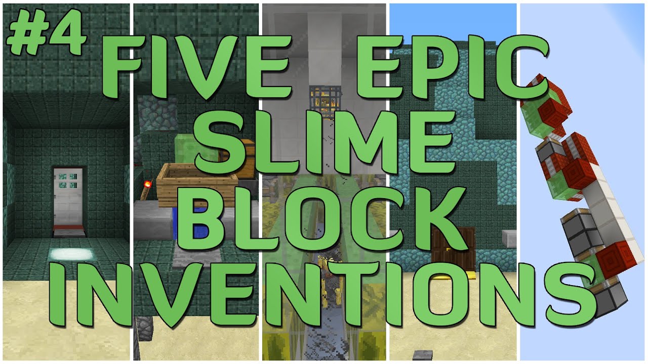 Minecraft 1.8: Five Epic Slime Block Inventions! (#4) - YouTube