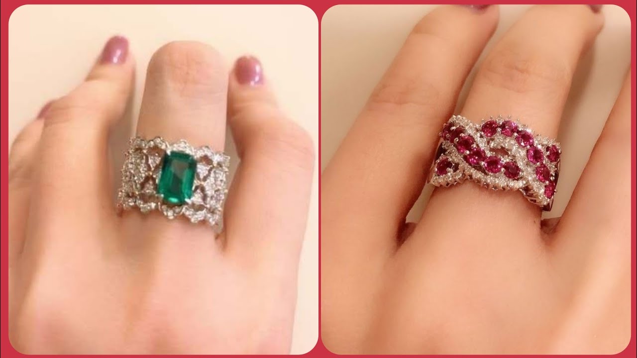 Stunning & Elegant Light Weight Engagement /Wedding Rings Design With ...