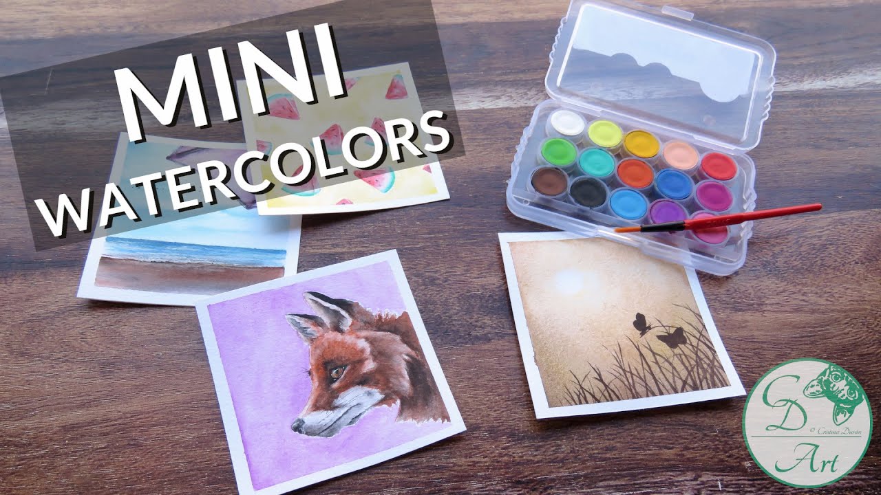 TINY Watercolor PALETTE – Painting with CHEAP WATERCOLORS - YouTube