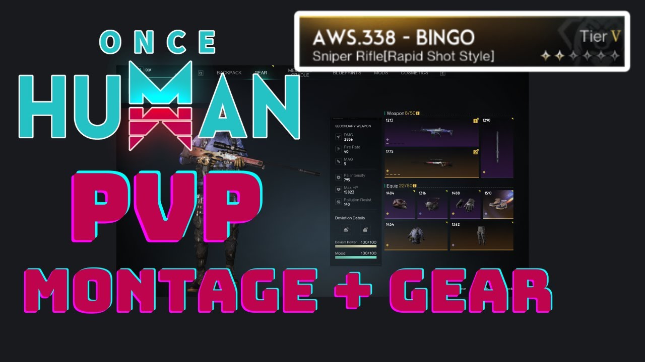 AWS.338 - Bingo Rapid Fire PvP Montage + Gear | Once Human Phase 2 ...