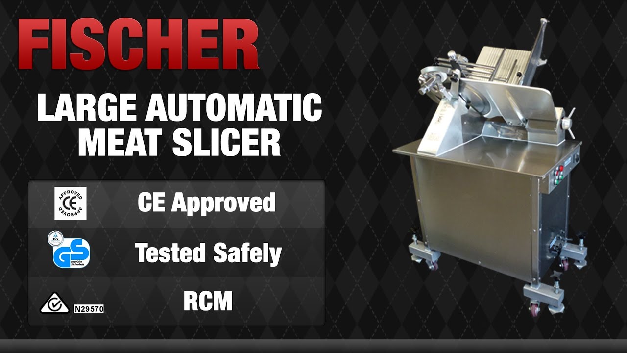 FISCHER Equip Automatic 350mm Slicer Floor Model - YouTube