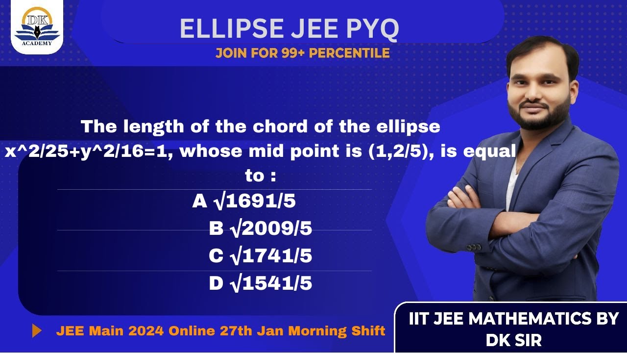 IIT JEE MATHEMATICS | BY DK SIR | | ELLIPSE | - YouTube