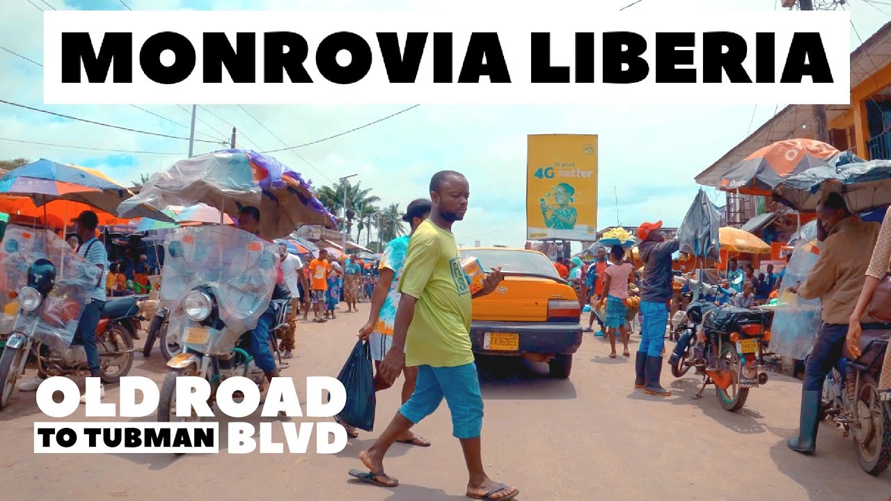 Monrovia Liberia | View Of Old Road To Tubman Boulevard | - YouTube