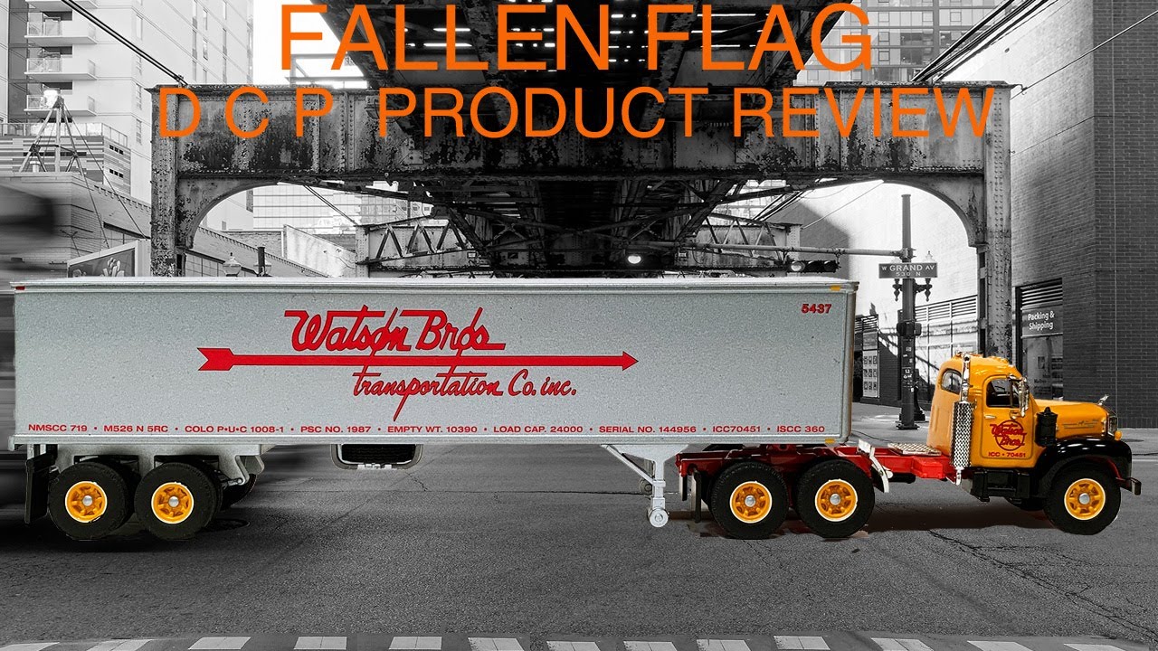 1:64th Scale Diecast DCP by First Gear Fallen Flag Mack B Model Dry Van ...