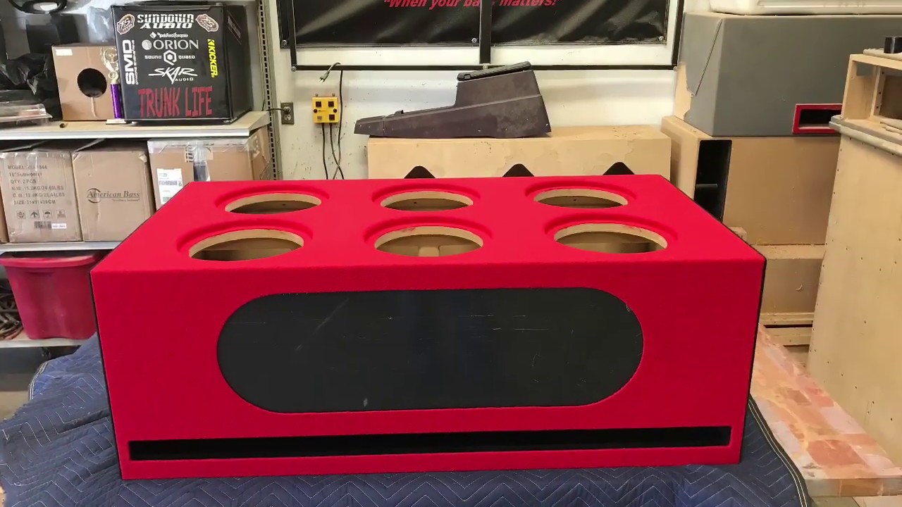 6-10” American Bass XO/D4 subwoofers, in a Custom Slot Ported Box - YouTube