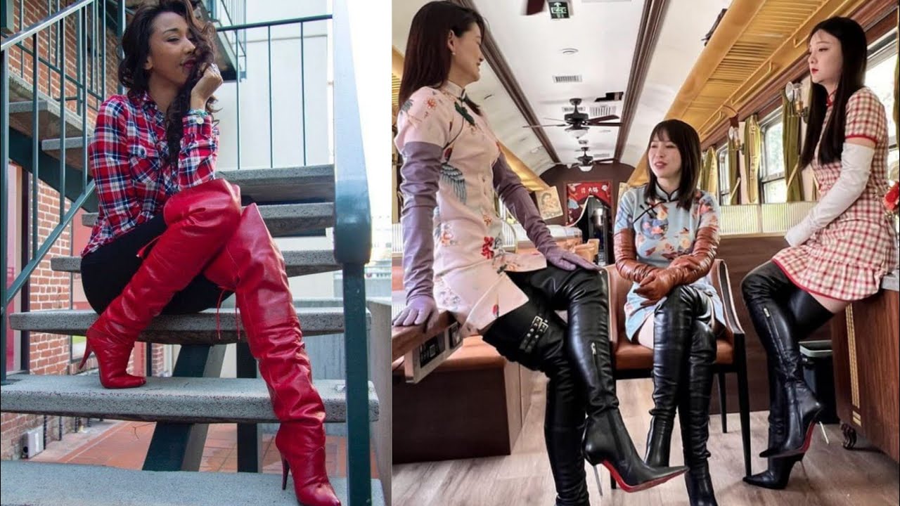 MOST WEARING BEAUTIFUL ATTRACTIVE LEATHER OVER KNEE LENGTH HEELS BOOTS ...