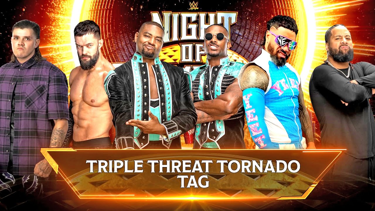 WWE 2K24 Jey Uso & Jimmy Uso vs Montez Ford & Angelo Dawkins vs Finn ...