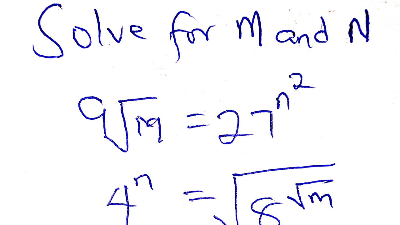 System of exponential equation - YouTube