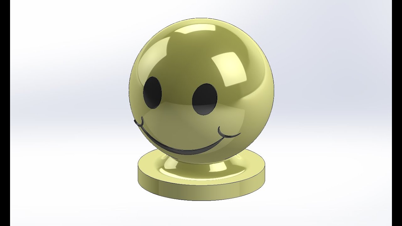 SOLIDWORKS SAMPLE PARTS (smiley face) - YouTube