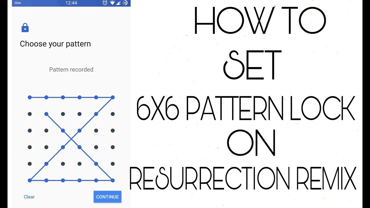 How To Set 6X6 Pattern Lock On Android - YouTube