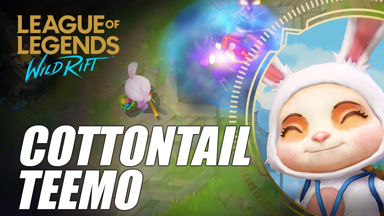 League of Legends: Wild Rift Cottontail Teemo Skin Spotlight - YouTube